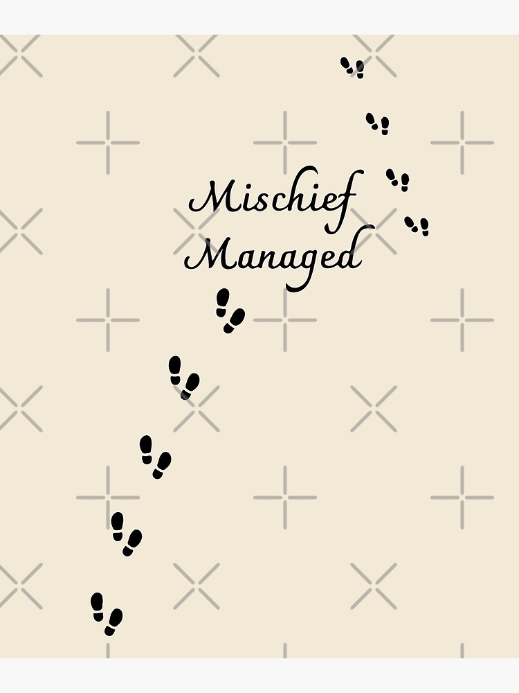 "Mischief Managed Marauder's Map Footprint Footsteps" Photographic ...