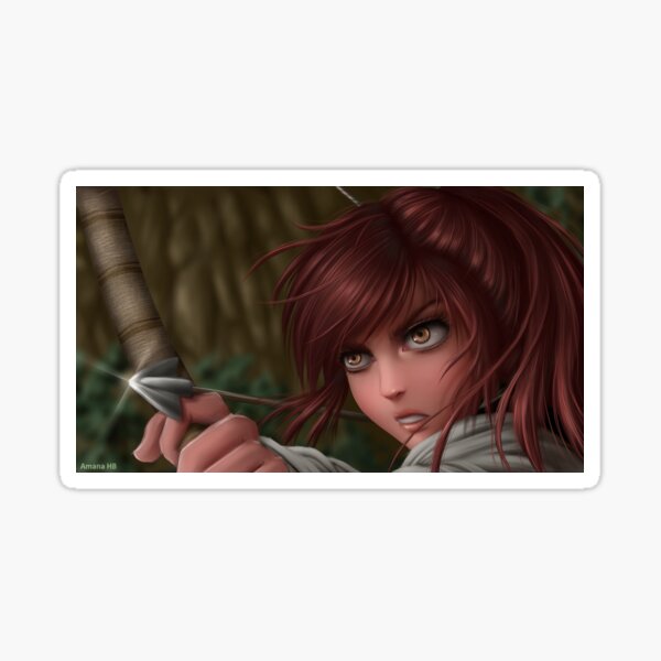 "Digital Art - Sasha Braus Attack on Titan" Sticker for Sale by Amana ...