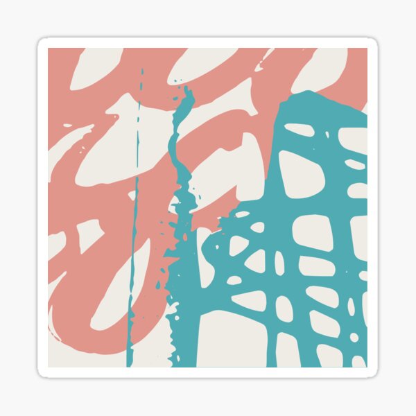 "Pastel Pink Blue Paint Splash " Sticker for Sale by ozgeozoglu | Redbubble