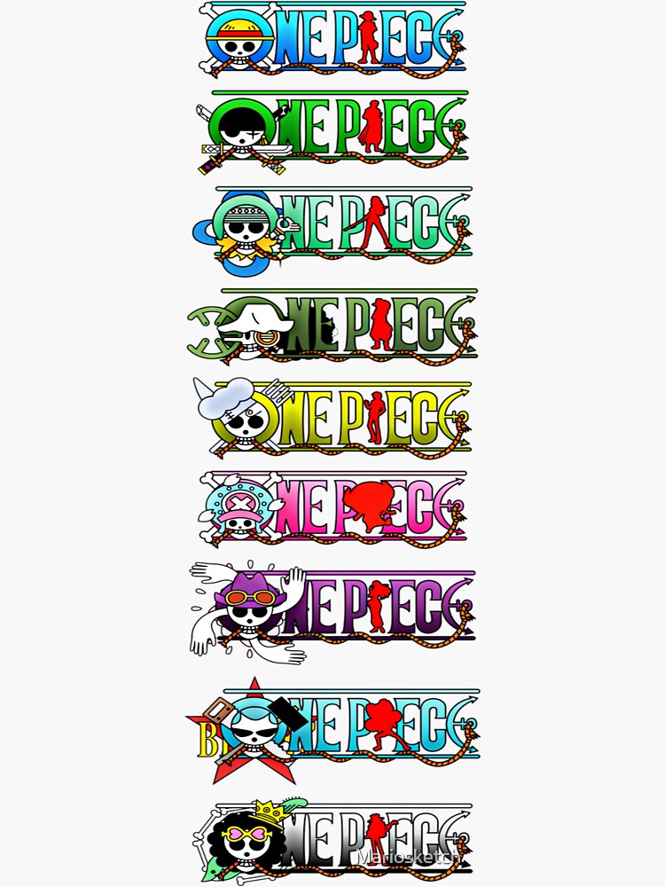 "Monkey D.Luffy word" Sticker by Mariosketch | Redbubble