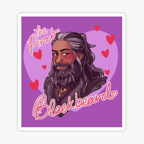 "Blackbeard" Sticker for Sale by ToastyVera | Redbubble