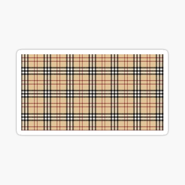 "Black, beige, white and red checkered pattern " Sticker by ...