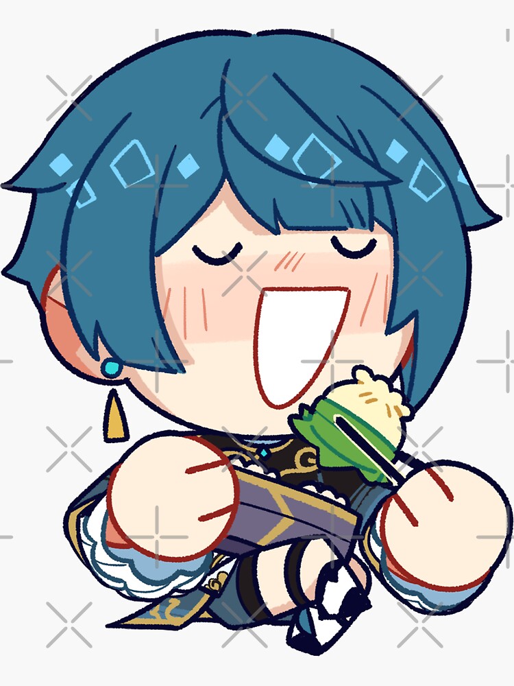 "Genshin Impact Xingqiu" Sticker by Oletarts | Redbubble