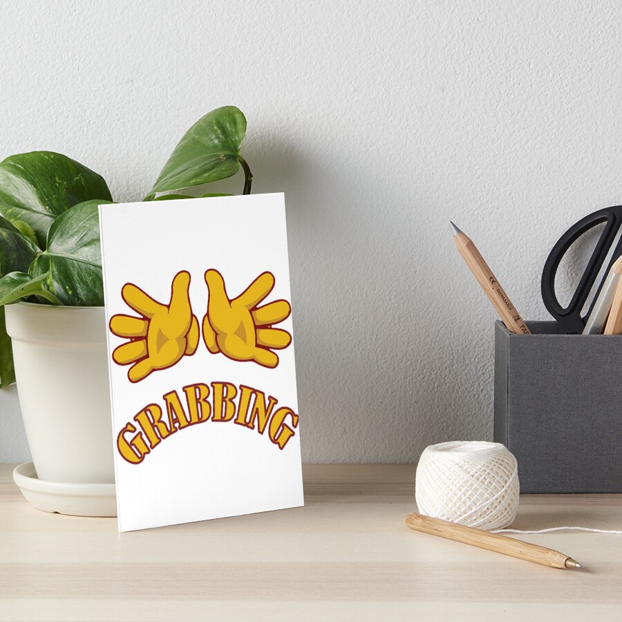 "hand grabbing meme design" Art Board Print by nalakaroshan | Redbubble