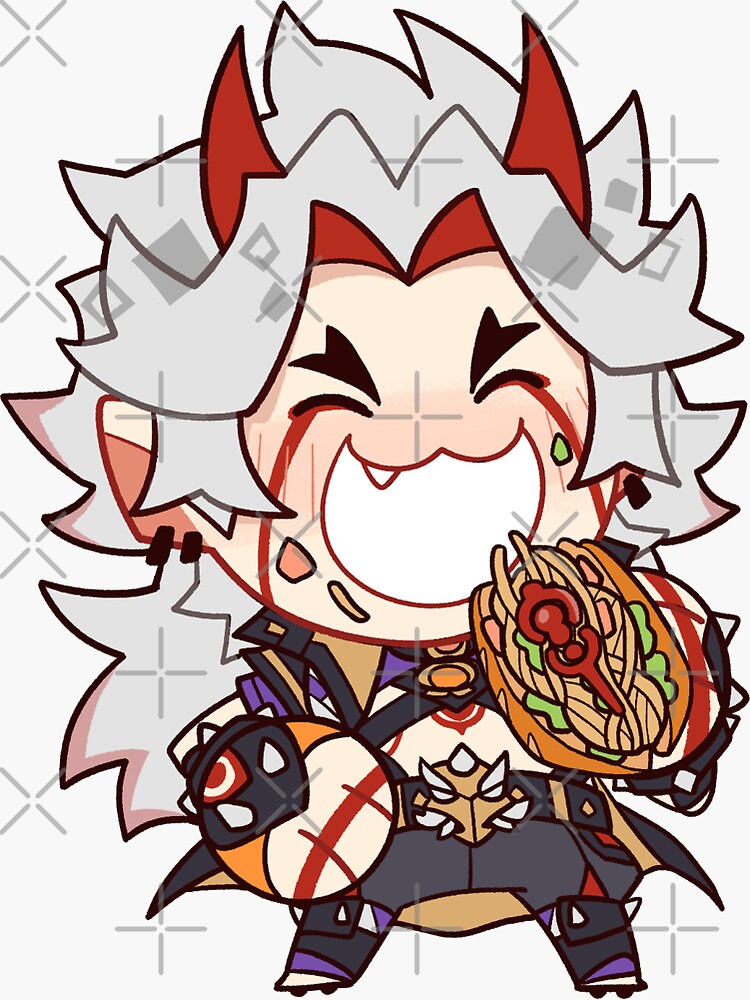 "Genshin Impact Arataki Itto" Sticker for Sale by Oletarts | Redbubble