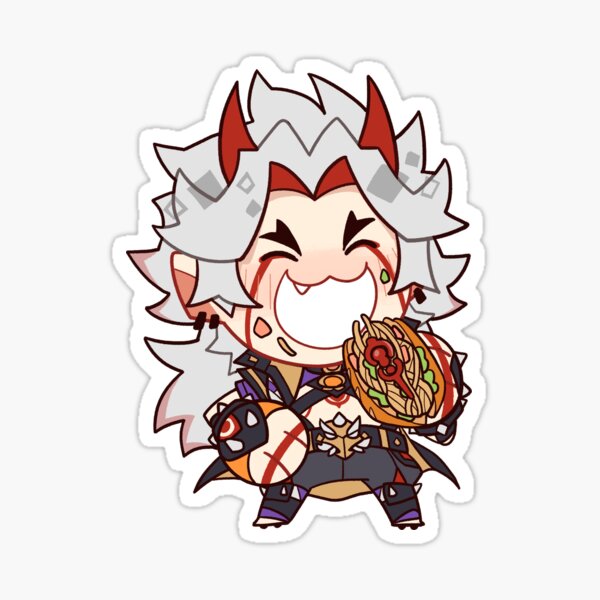 "Genshin Impact Arataki Itto" Sticker for Sale by Oletarts | Redbubble
