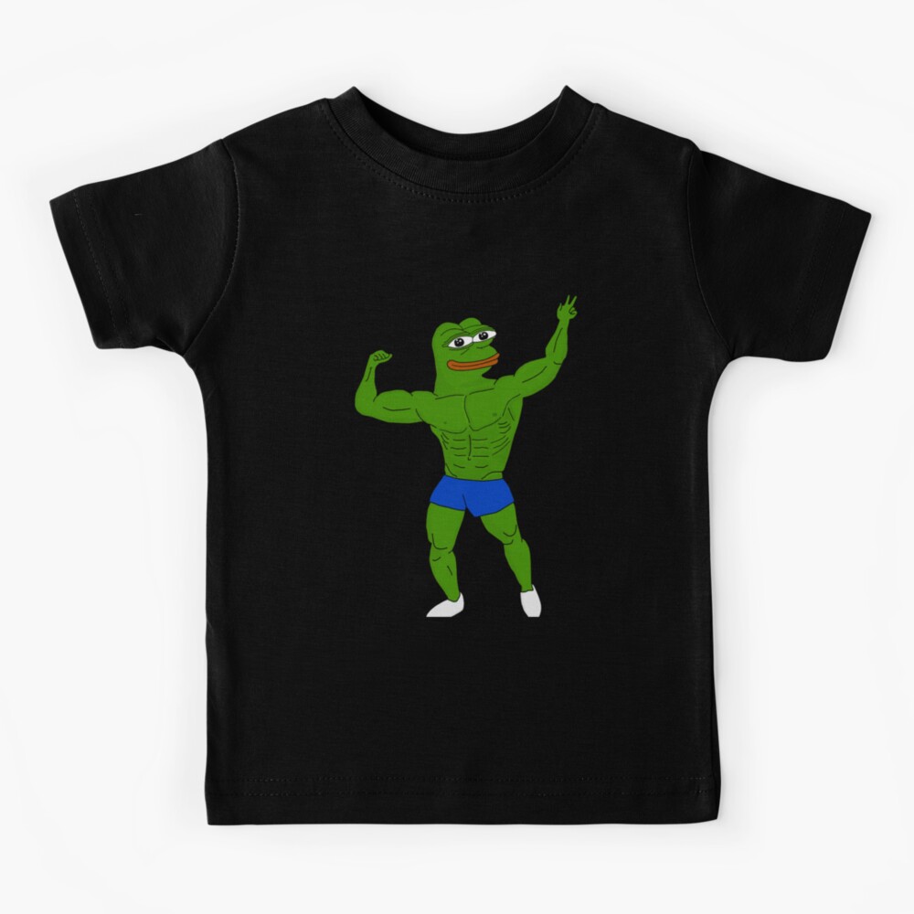 "Bodybuilder Pepe Aesthetic Zyzz " Kids T-Shirt by RobertoCasasola ...