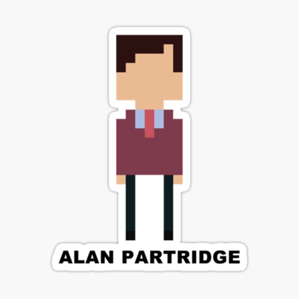 "Alan Partridge Mini-figure " Sticker for Sale by shwrseinorbar | Redbubble