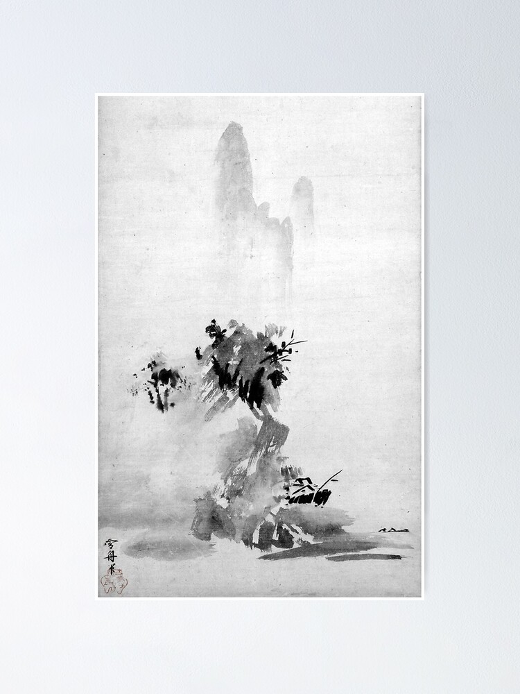 "Sesshu Toyo Haboku-Sansui Landscape Poster" Poster for Sale by ...