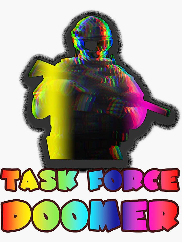 "Task force doomer Cap Task force doomer " Sticker by Fatalfemme ...