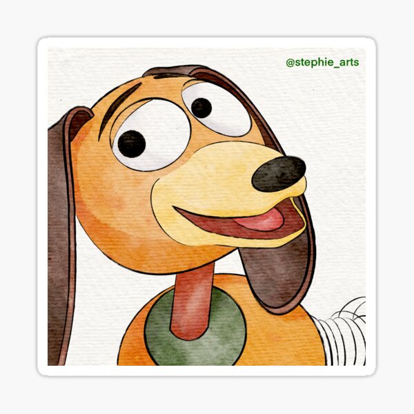 "Slinky dog" Sticker by stephie-arts | Redbubble