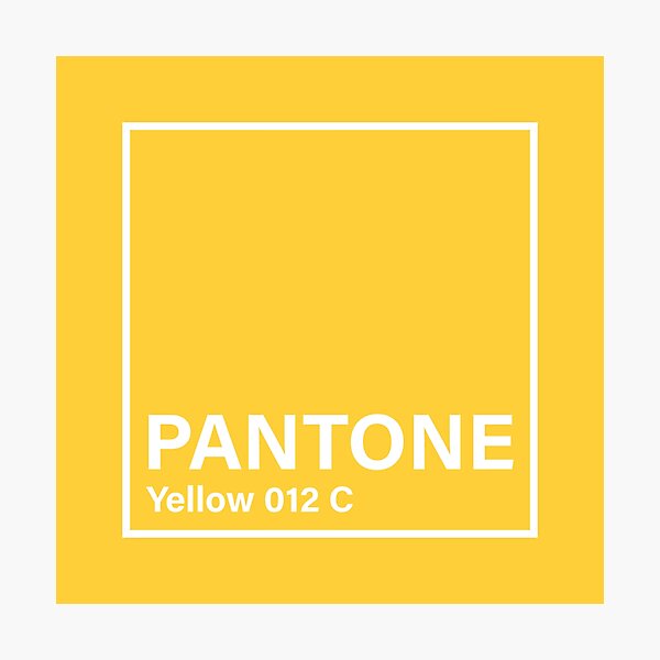 "pantone Yellow 012 C" Photographic Print by princessmi-com | Redbubble