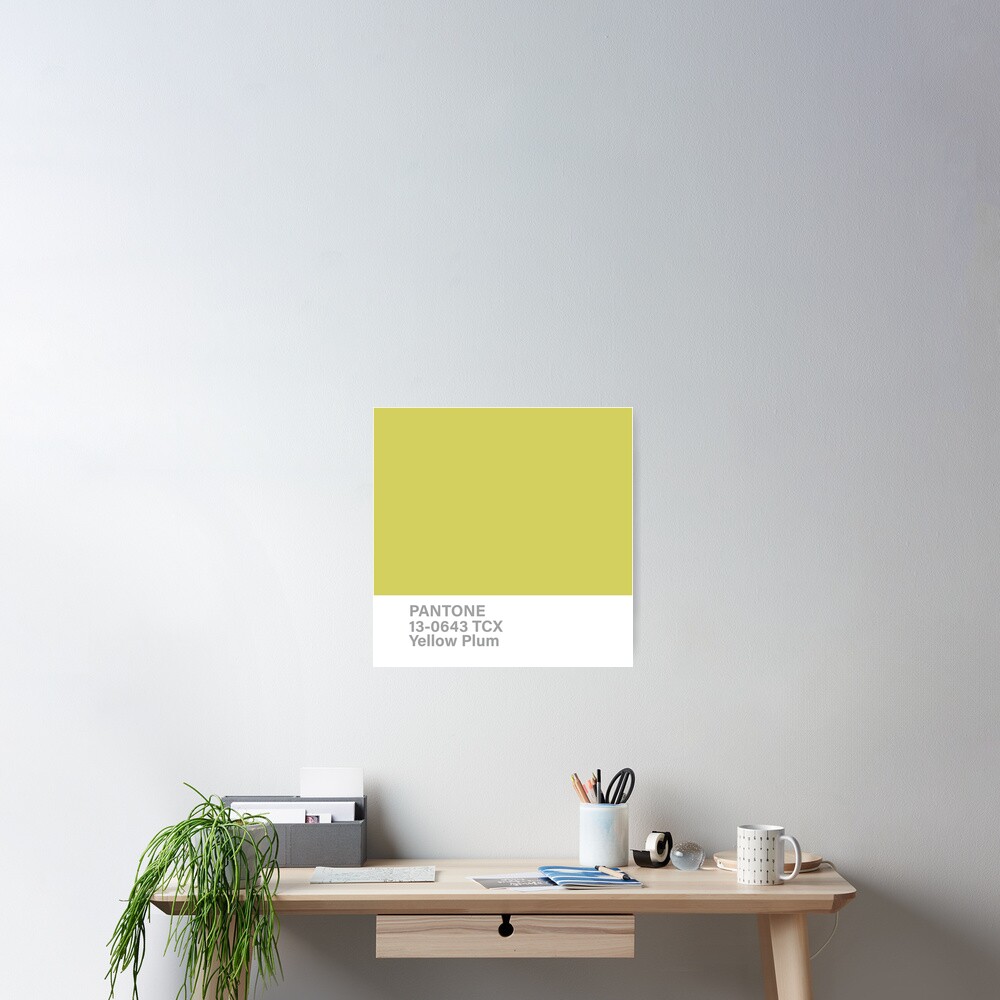 "pantone 13-0643 TCX Yellow Plum" Poster for Sale by princessmi-com ...