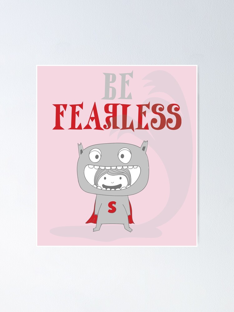 "Be Fearless - Pink color background" Poster for Sale by ColorBoxes ...