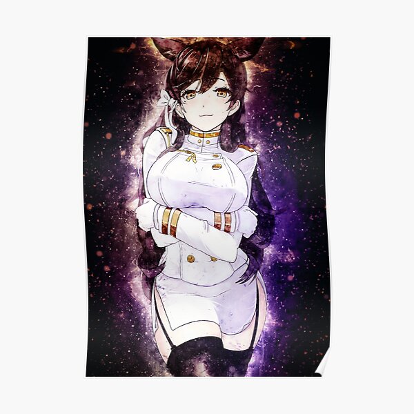 Atago Azur Lane Anime Poster For Sale By Spacefoxart Redbubble