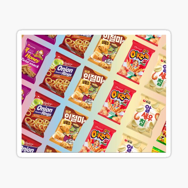 "Korean Snacks" Sticker for Sale by cathstudio | Redbubble