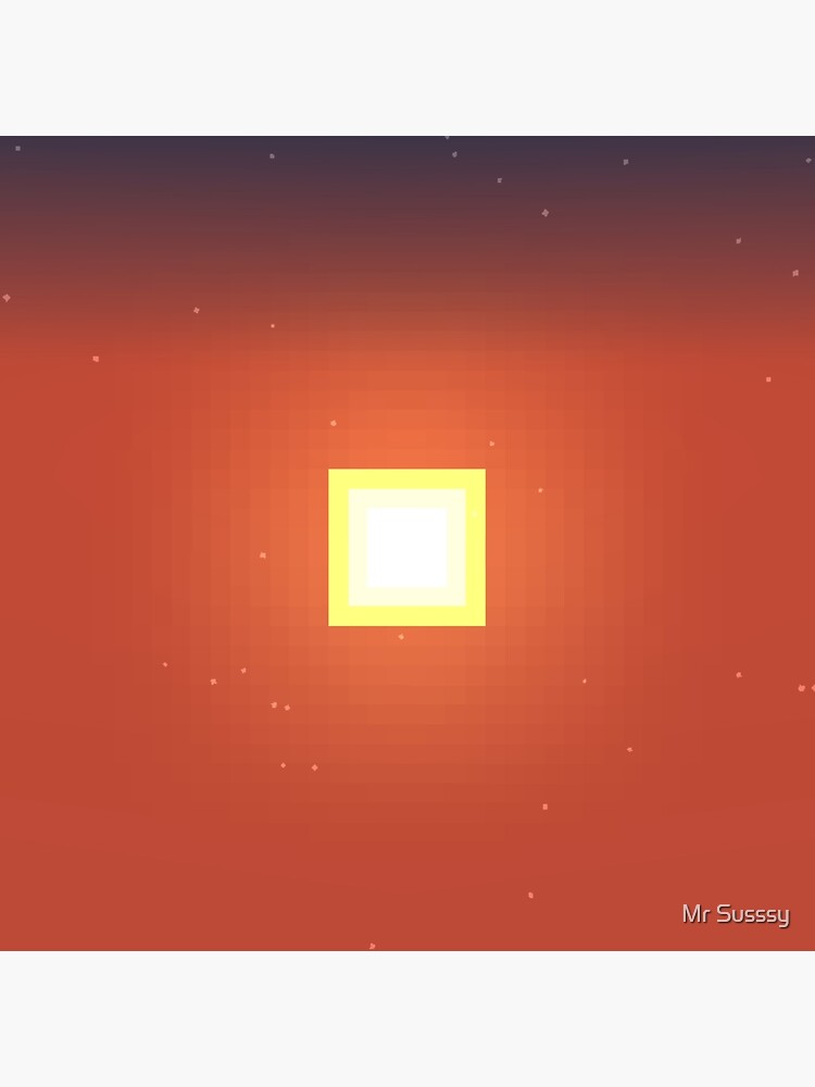 "Setting Sun | Minecraft | Orange Minecraft Setting Sun" Poster by ...