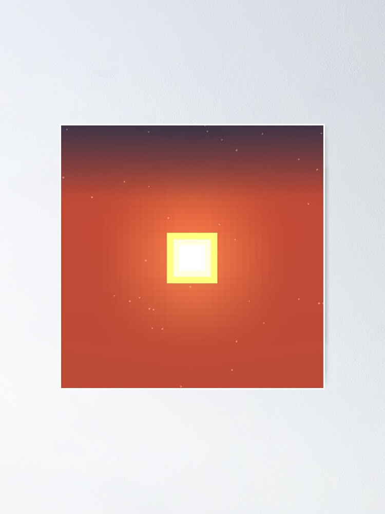 "Setting Sun | Minecraft | Orange Minecraft Setting Sun" Poster by ...