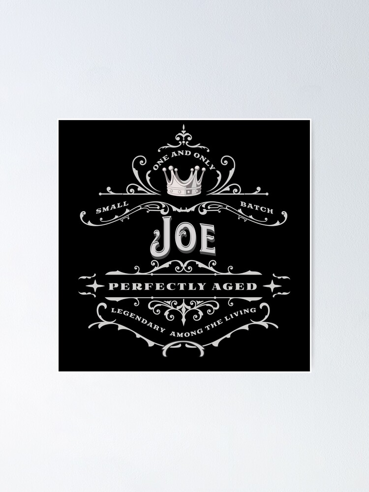 "Joe personalized custom Joe vintage logo design" Poster for Sale by ...