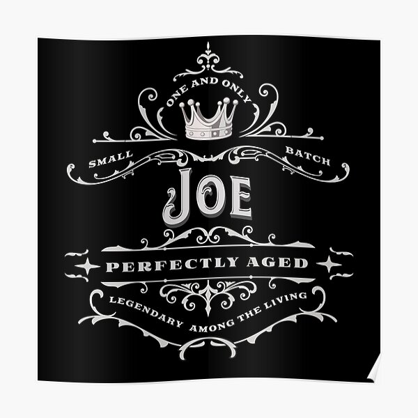 "Joe personalized custom Joe vintage logo design" Poster for Sale by ...