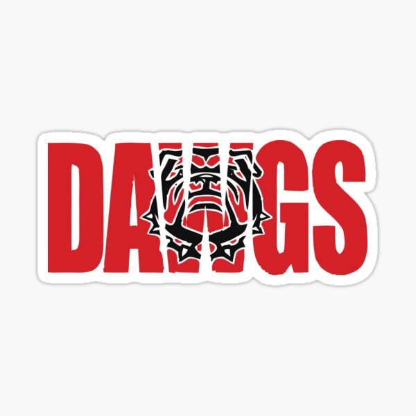 "Dawgs, Bulldog Head " Sticker for Sale by insafnajjar | Redbubble