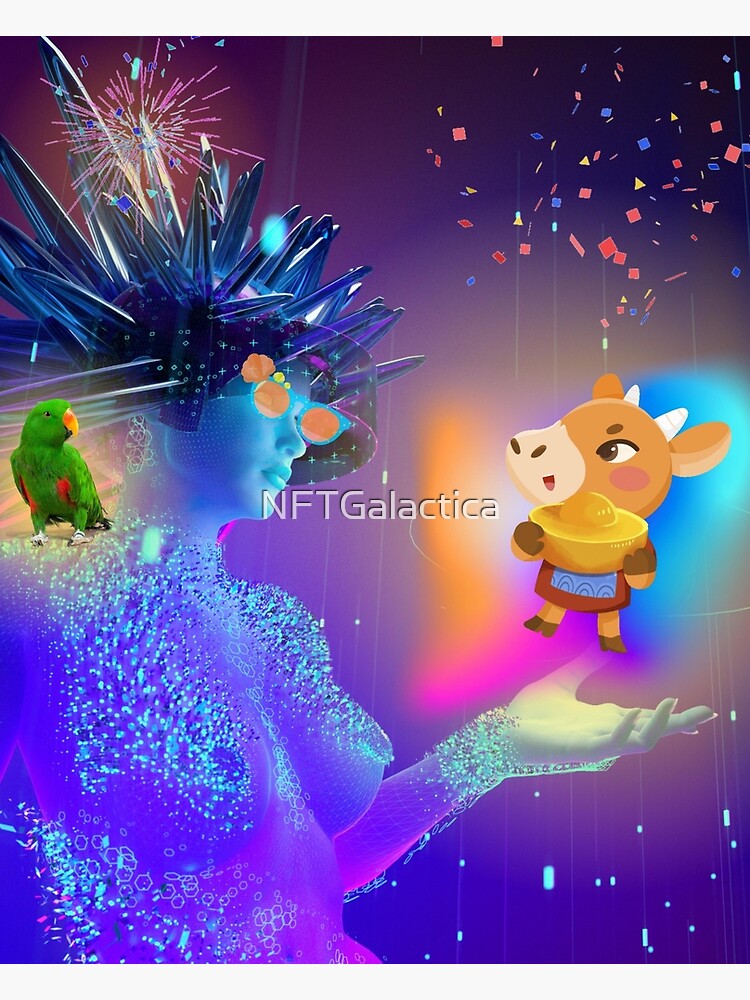 "Crypto Queen and Her Friends Digital NFT Prints | MetaVerse Landscape ...