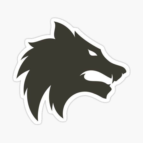 "wolf head logo" Sticker by MAGMA98 | Redbubble