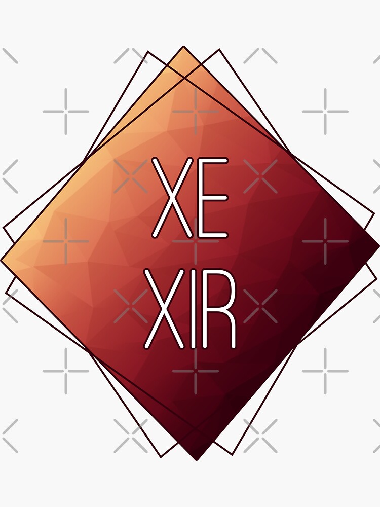 "Xe/Xir Prismatic Pronouns" Sticker for Sale by MeridianDesigns | Redbubble
