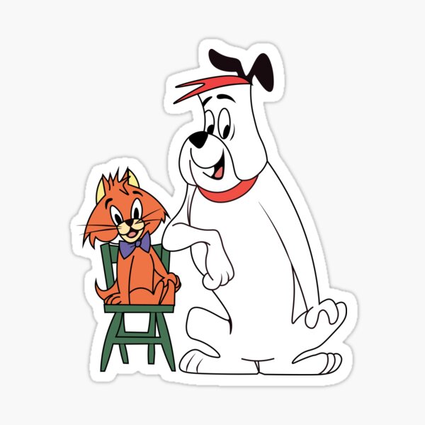 "Ruff and reddy " Sticker by mixtape80 | Redbubble