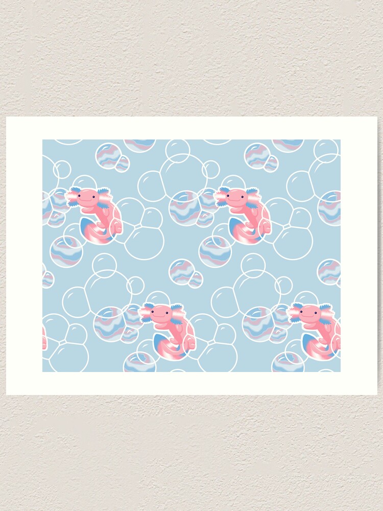 "Trans Pride Axolotl" Art Print for Sale by C4ptainRavioli | Redbubble