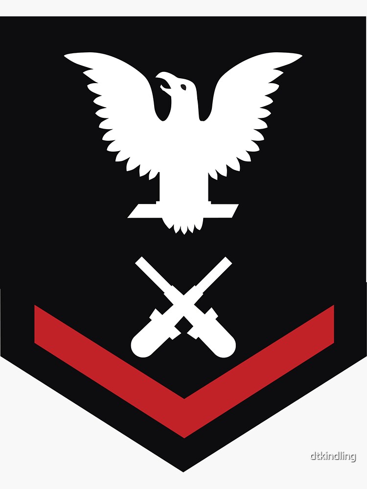 "Copy of GM3 Gunner's Mate Third Class" Sticker for Sale by dtkindling ...