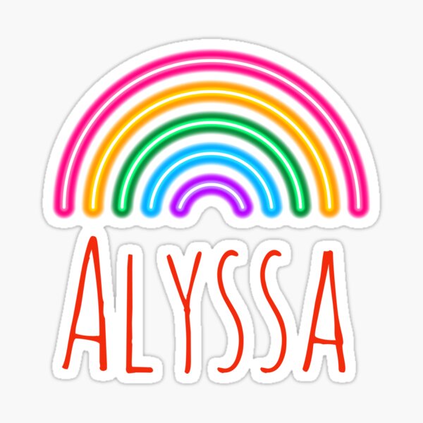"rainbow alyssa" Sticker by bestizeyy | Redbubble