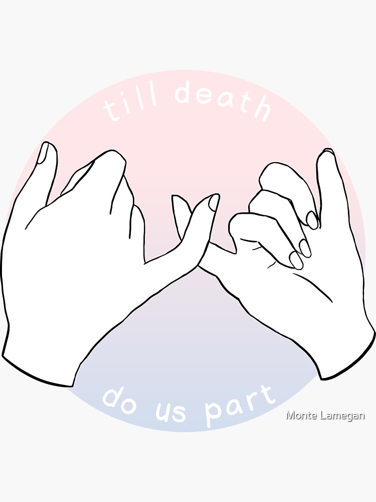 "pinky swear" Sticker for Sale by Monteki | Redbubble