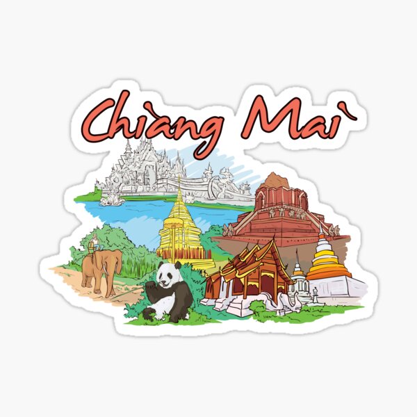 "Chiang Mai " Sticker by Urban13 | Redbubble