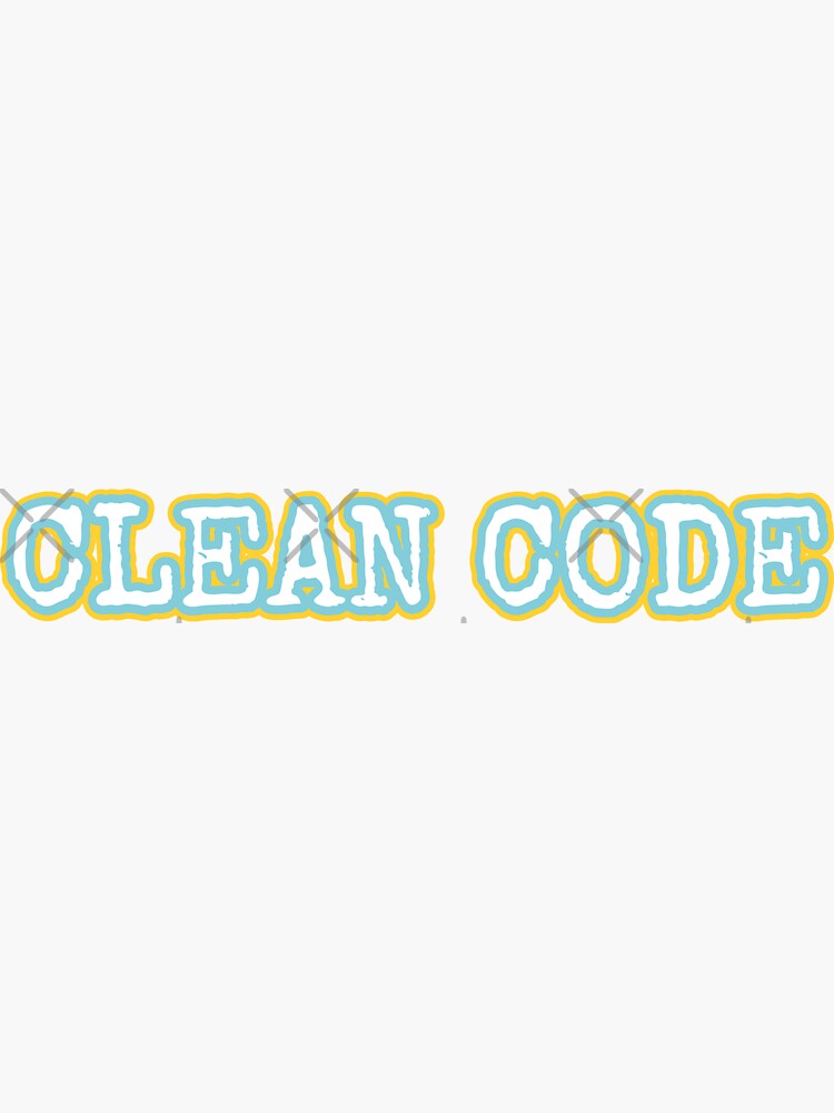 " Clean Code" Sticker by BronikowskiART | Redbubble