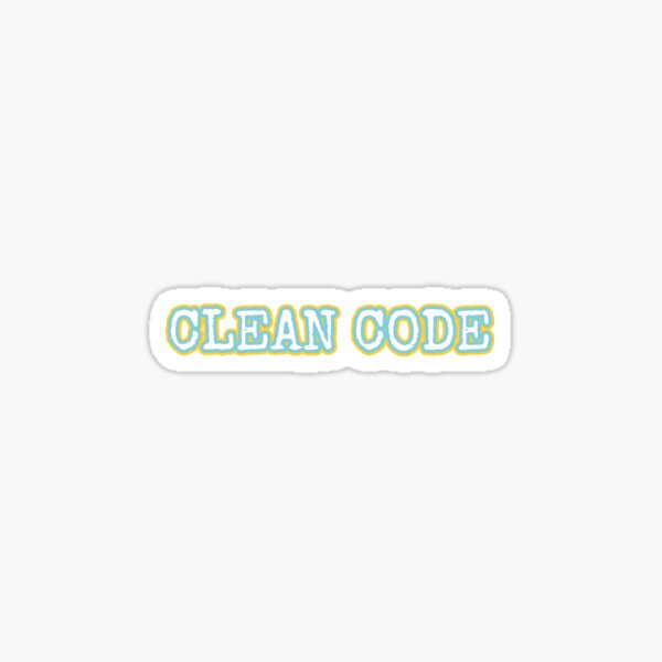 " Clean Code" Sticker by BronikowskiART | Redbubble