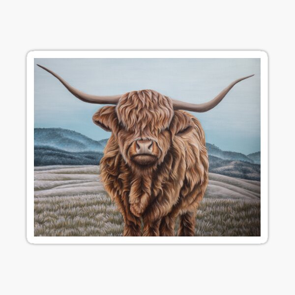 "Angus" Sticker by EMHaleART | Redbubble