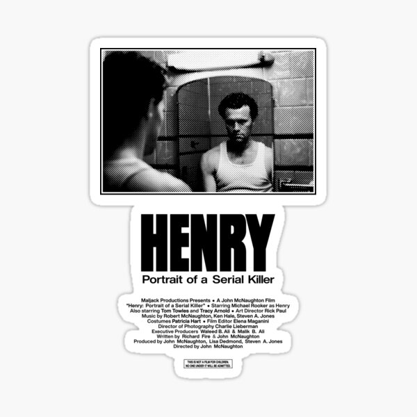 "Henry Portrait of a Serial Killer" Sticker by filmy | Redbubble