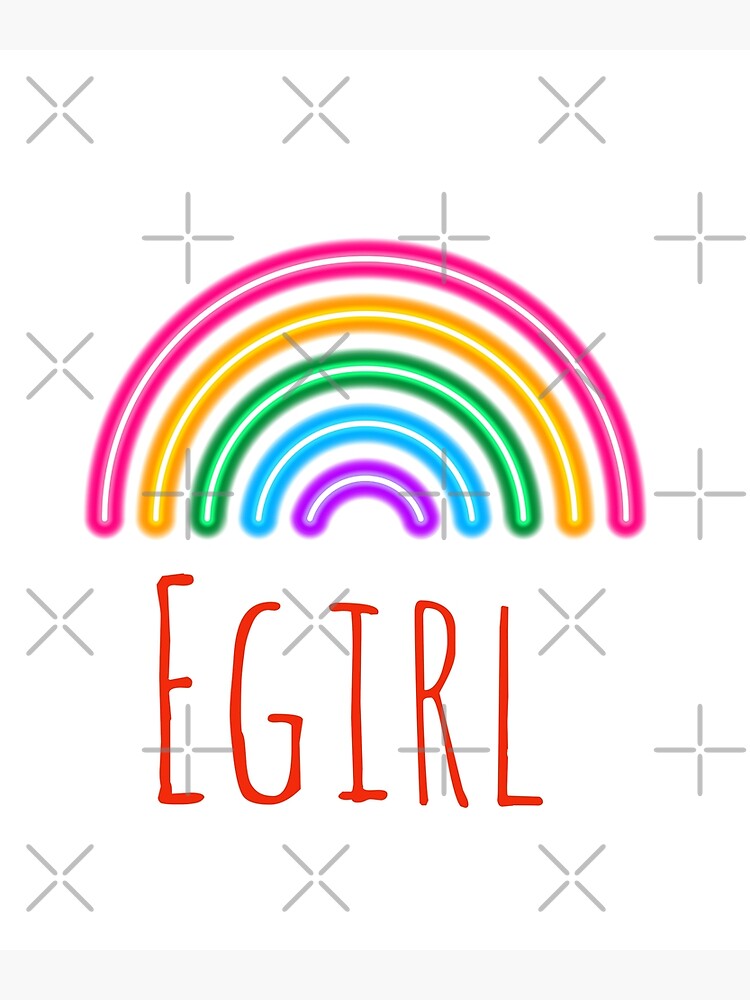 " rainbow egirl " Poster for Sale by bestizeyy | Redbubble
