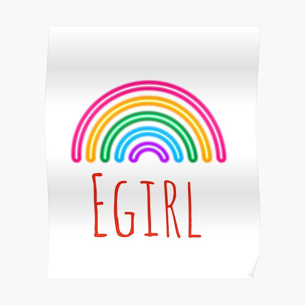 " rainbow egirl " Poster for Sale by bestizeyy | Redbubble