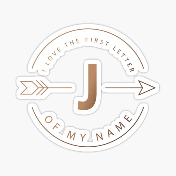 " Letter J , First letter of you name" Sticker by Ofigh | Redbubble