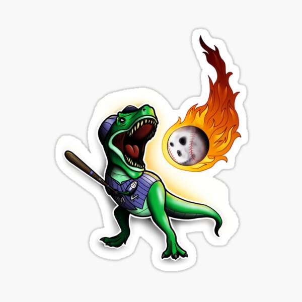 "T rex baseball " Sticker by Jacks0nArt | Redbubble