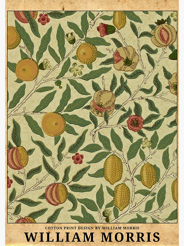 "Lemon Fruit William Morris Exhibition Poster Beautiful William Morris ...