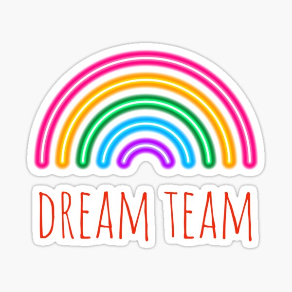 " rainbow dream team " Sticker by bestizeyy | Redbubble