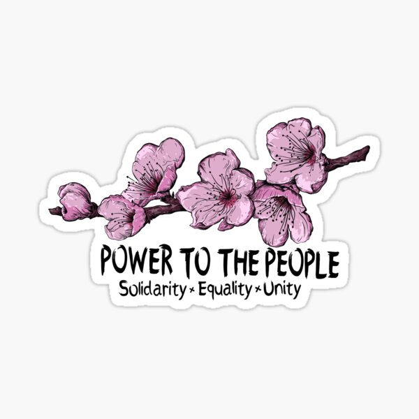 "Power To The People" Sticker by GCActivismShop | Redbubble