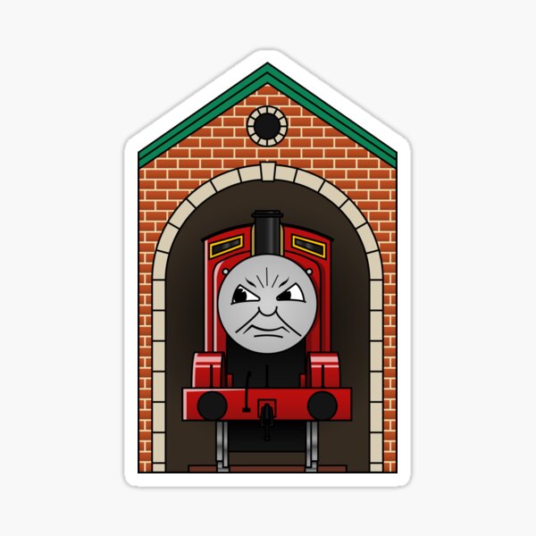 "James' Shed (Angry)" Sticker for Sale by WestieMerch | Redbubble