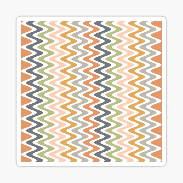 "Curved zig zag" Sticker by flamendes | Redbubble