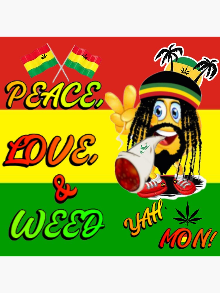 "Rasta Reggae Emoji" Sticker by FLYHIGHHH | Redbubble