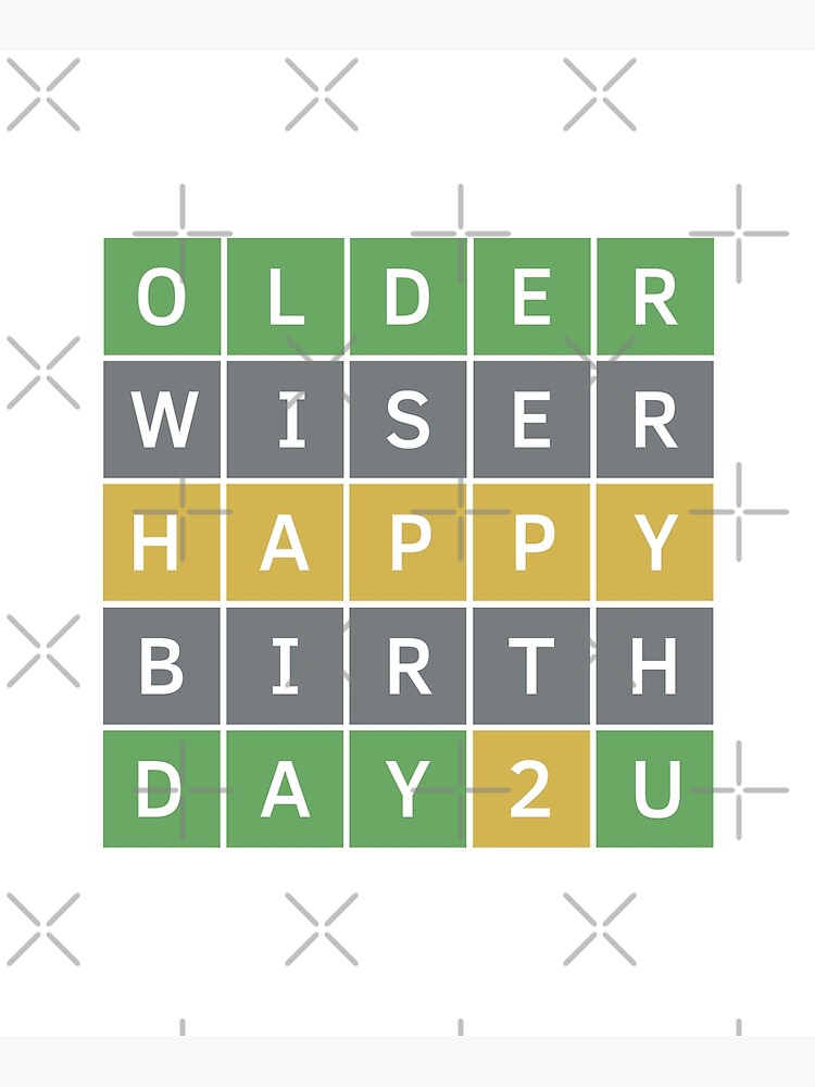 "Happy Birthday Wordle | Birthday Wordle | Wordle Birthday | Older And ...