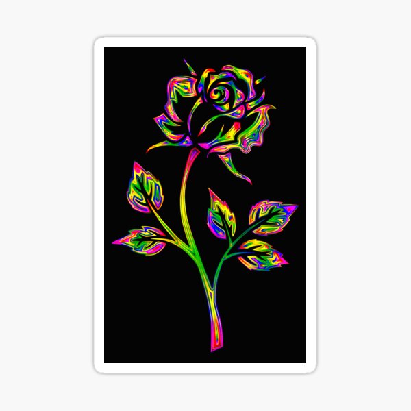 "single rose 2" Sticker by BojanaBoba | Redbubble